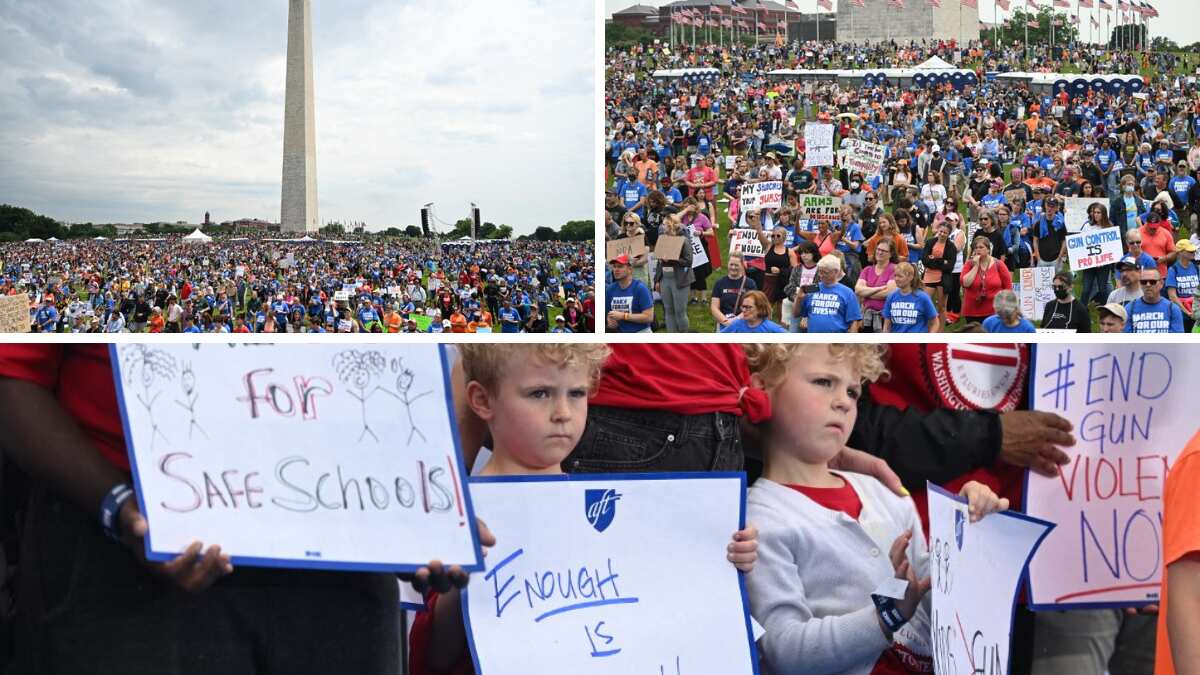 In pics: Thousands stage protest for stricter guns laws in the wake of ...