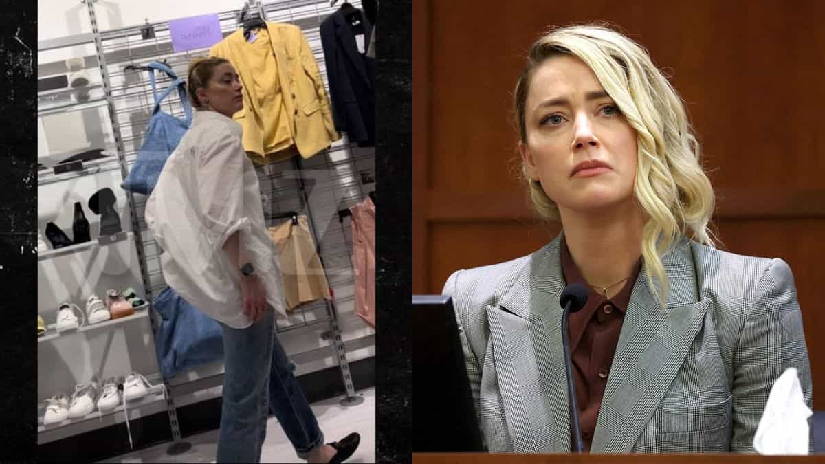 Amber Heard shops at discount department store with sister Whitney ...