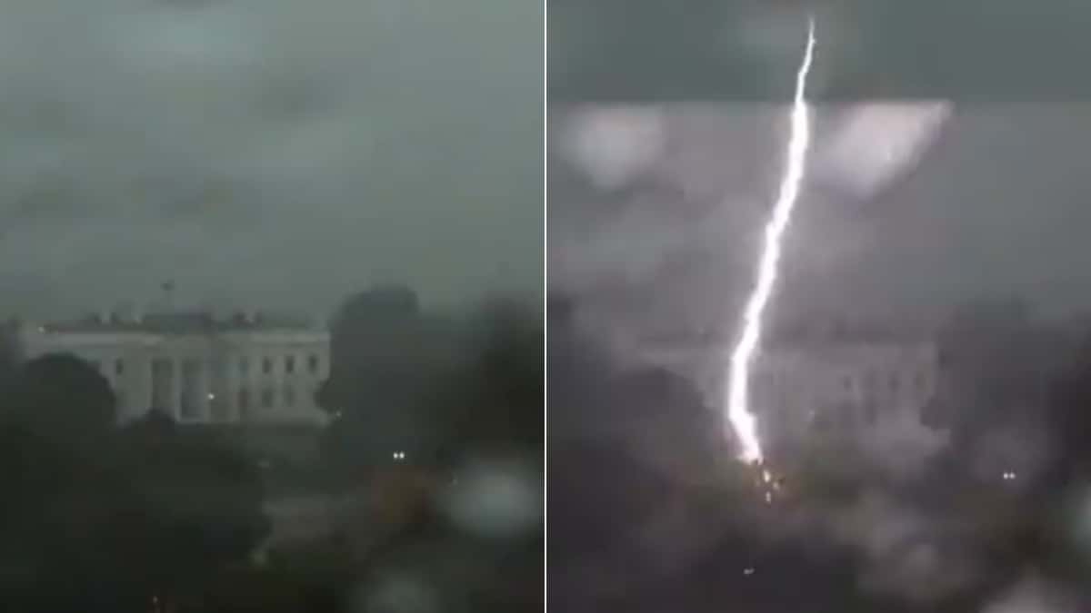 WATCH: Lightning strike near White House leaves four people in critical ...