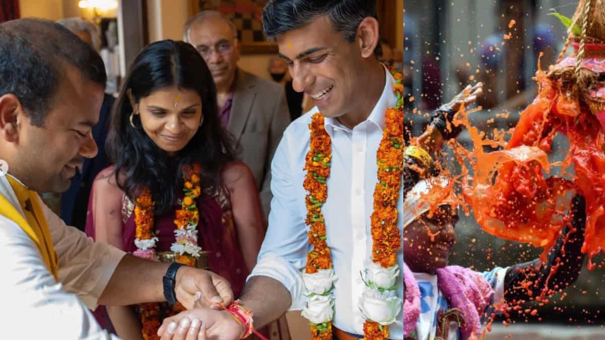 In pics | British PM hopeful Rishi Sunak visits Krishna temple with ...