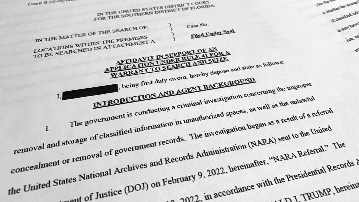 US: Heavily redacted FBI affidavit released, cites 'evidence of ...
