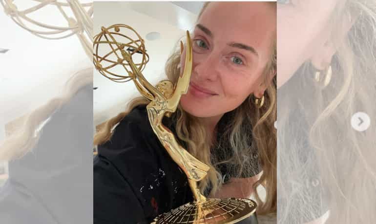 Adele shares selfies with her first Emmy trophy: Trust me to officially have an EGO ...