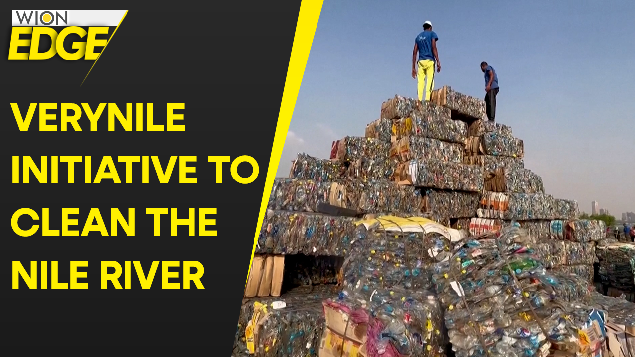 Plastic collected from the Nile river makes a 'pyramid' in Cairo - Edge ...