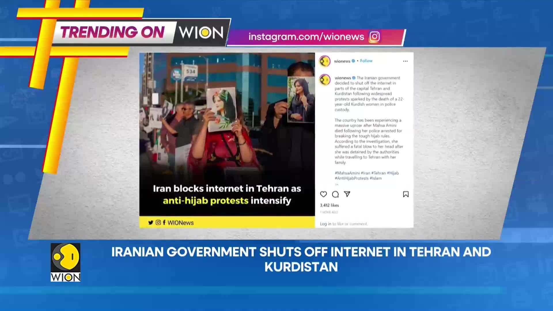 Trending on WION | Iranian govt shuts off internet in Tehran; Dalai ...