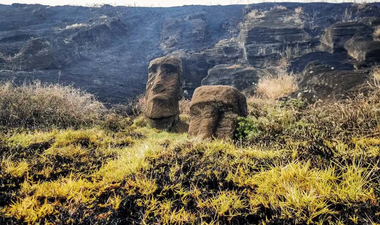 Famous Moai statues 'irreparably' damaged due to Easter Island fire ...