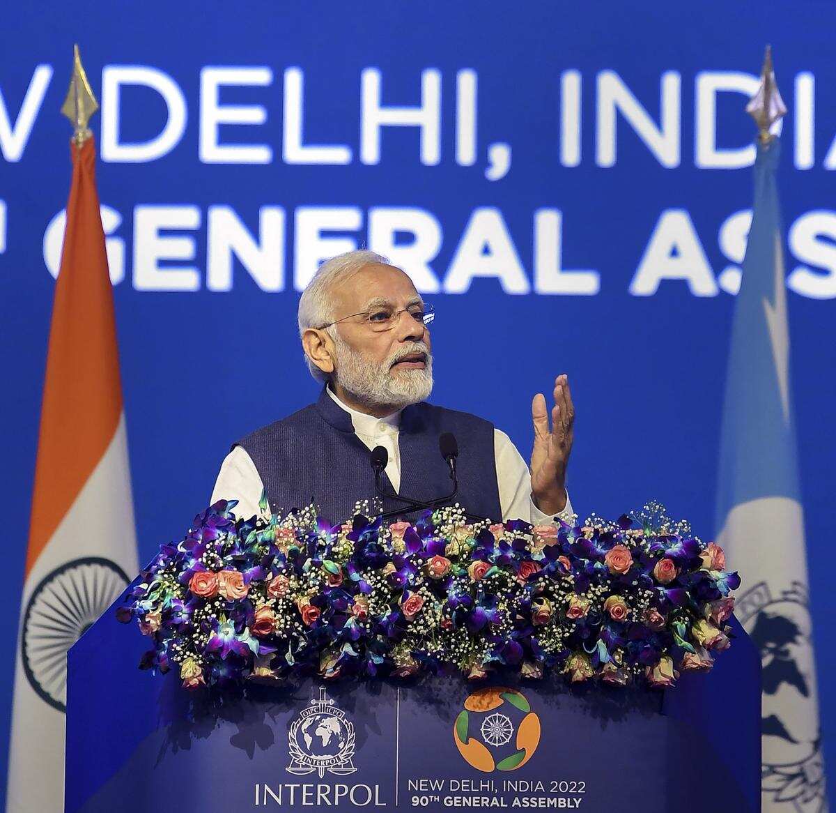 India hosts 90th Interpol General Assembly meet; PM Modi: No safe ... India hosts 90th Interpol General Assembly meet; PM Modi: No safe ...