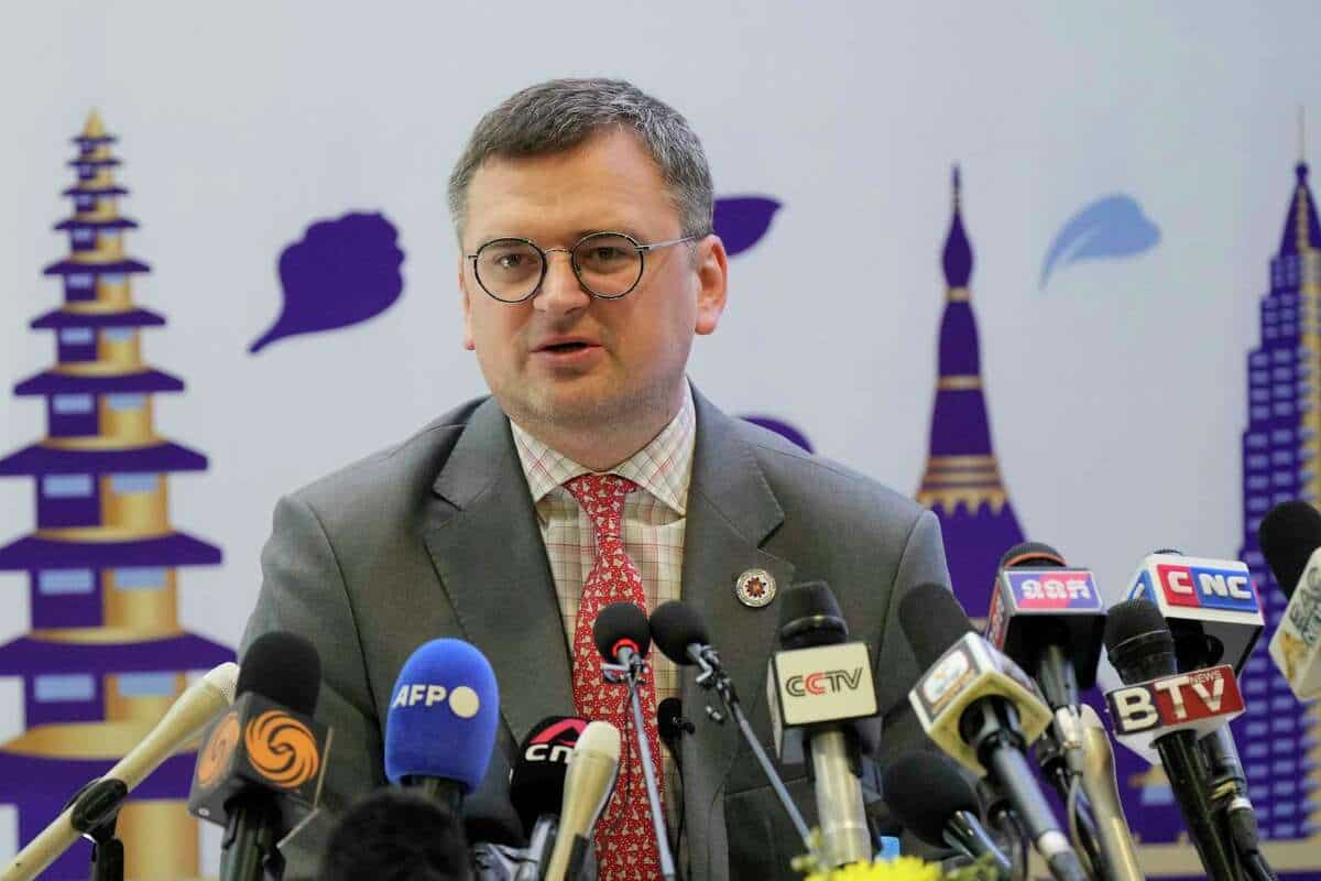 Asean Summit Ukraine S Foreign Minister Dmytro Kuleba Holds Press