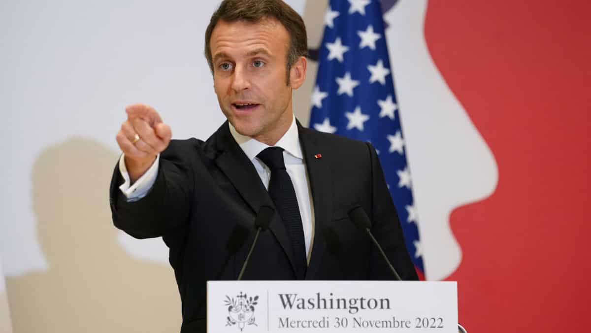 On a state visit, Macron blasts US law as 'super aggressive' for ...