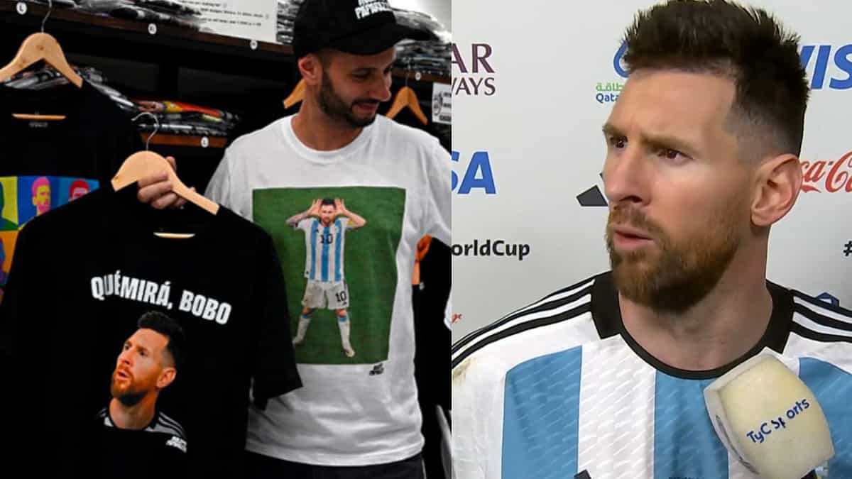 'What are you looking at, you fool?': Messi's taunt on T-shirts and ...