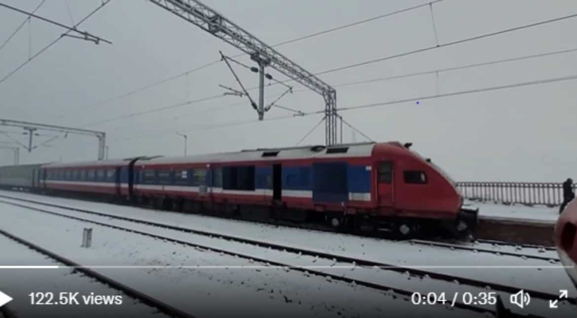 WATCH| Mesmerising view of train passing through snow-covered Jammu and ...