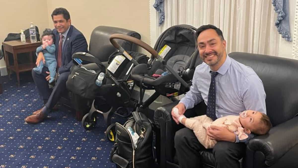 Rep Jimmy Gomez changed diapers and fed his son while the House chose a ...