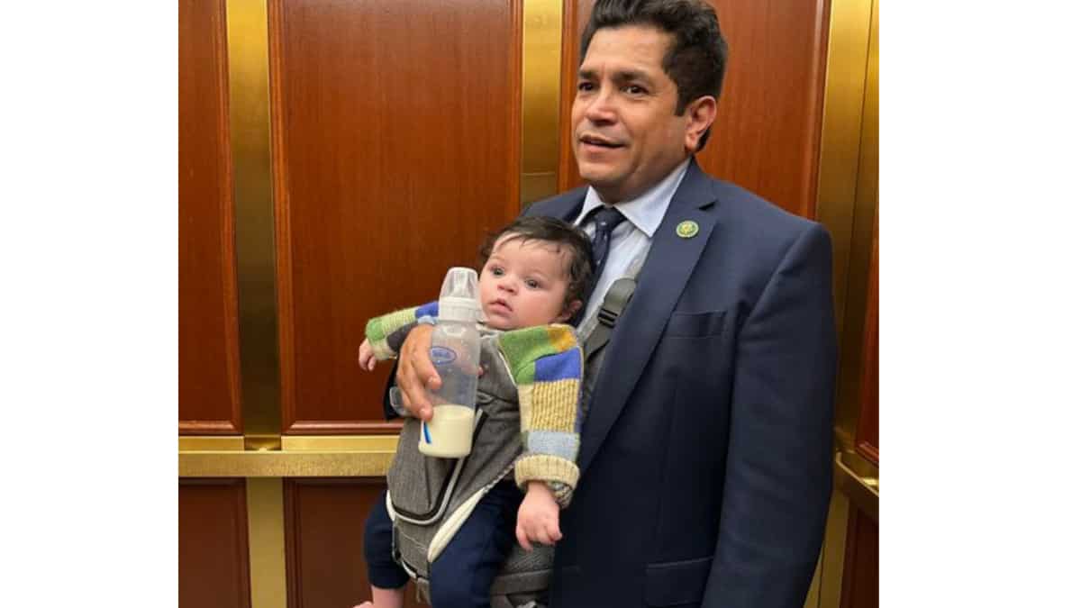 Rep Jimmy Gomez changed diapers and fed his son while the House chose a ...