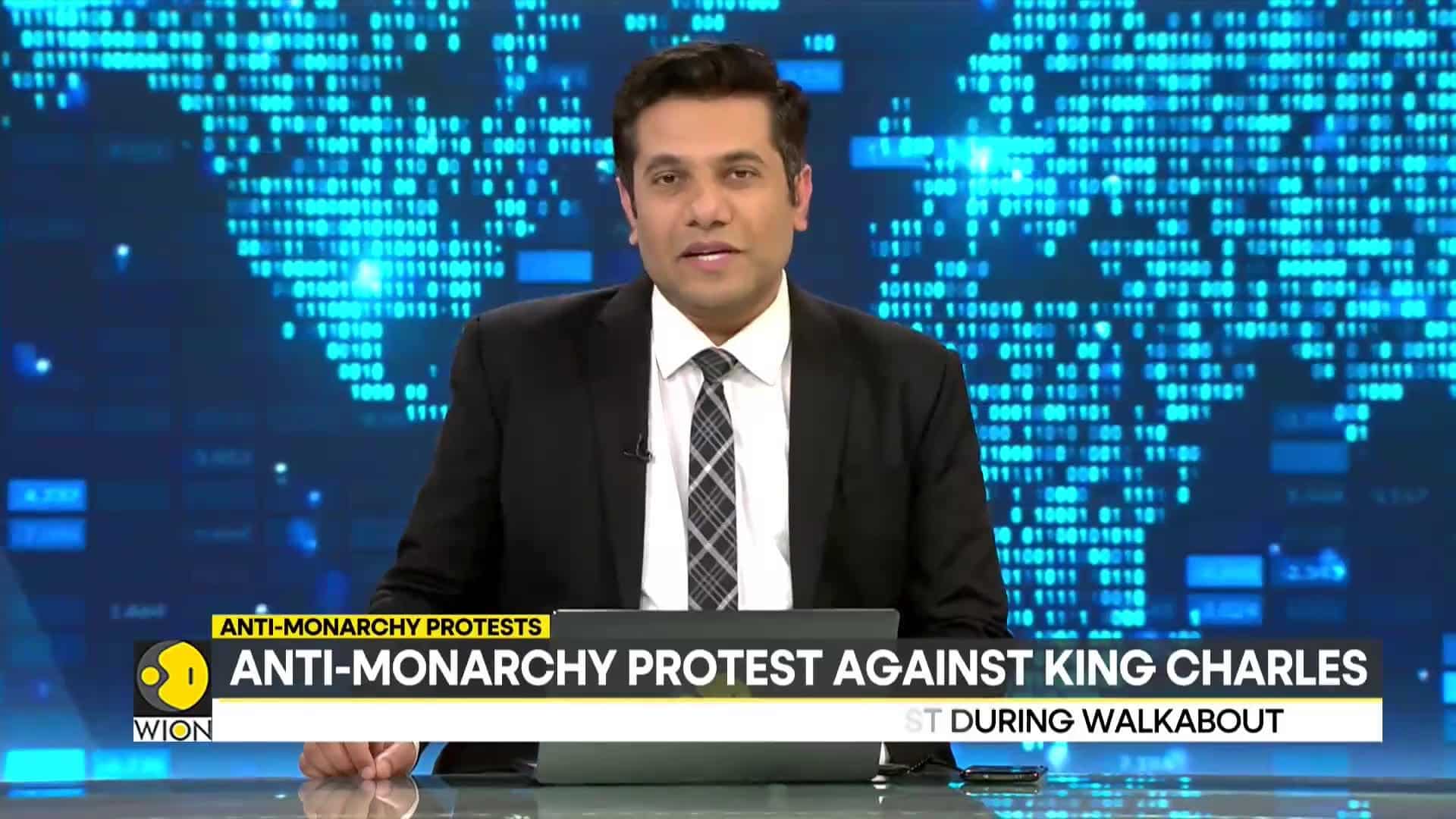 UK: King Charles faces 'Not My King' protest during walkabout - World News