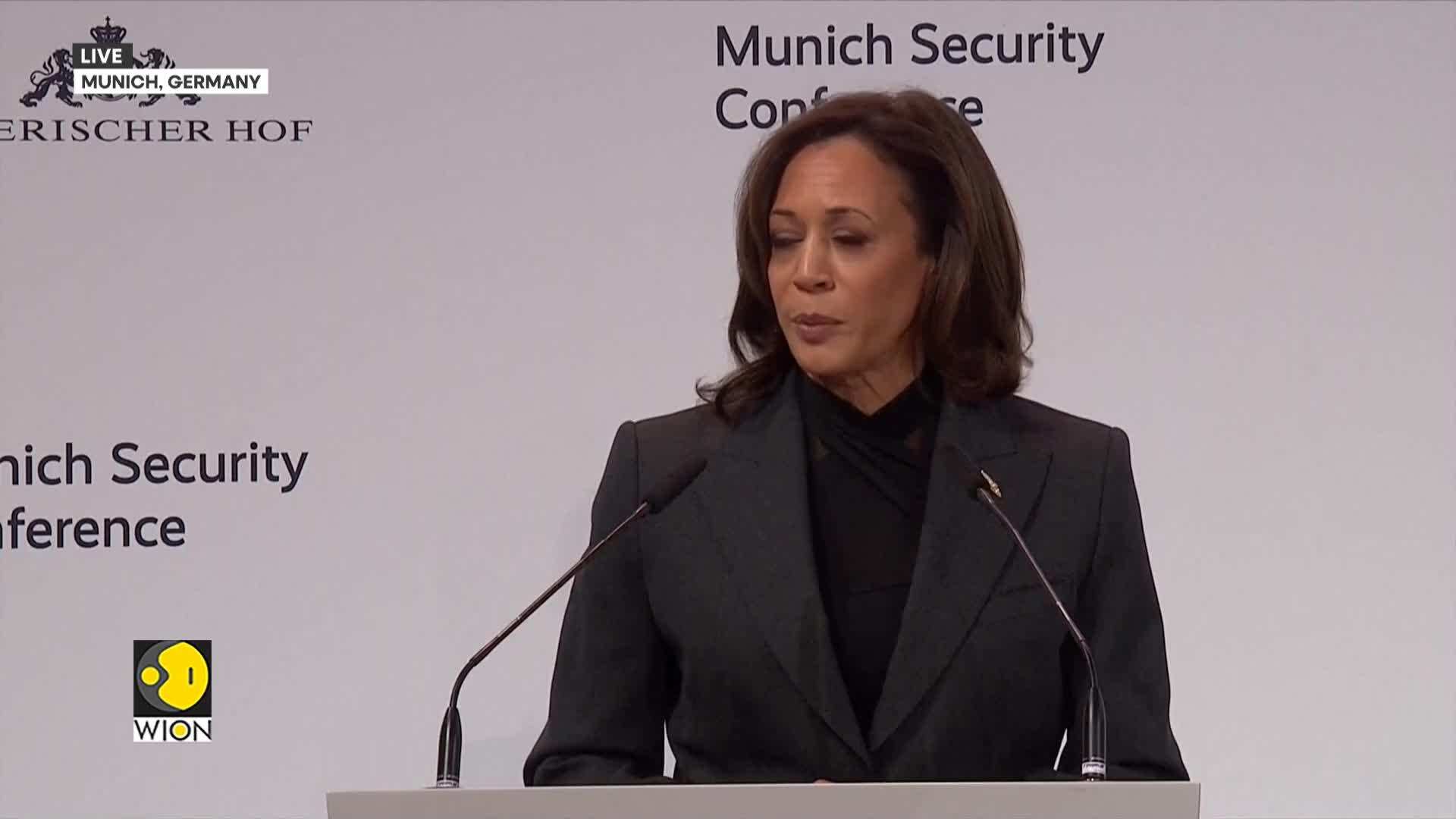 US Vice President Kamala Harris addresses Munich Security Conference ...