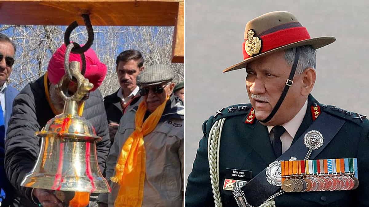 Bell in honour of late CDS Bipin Rawat placed at Nepal's Shree ...