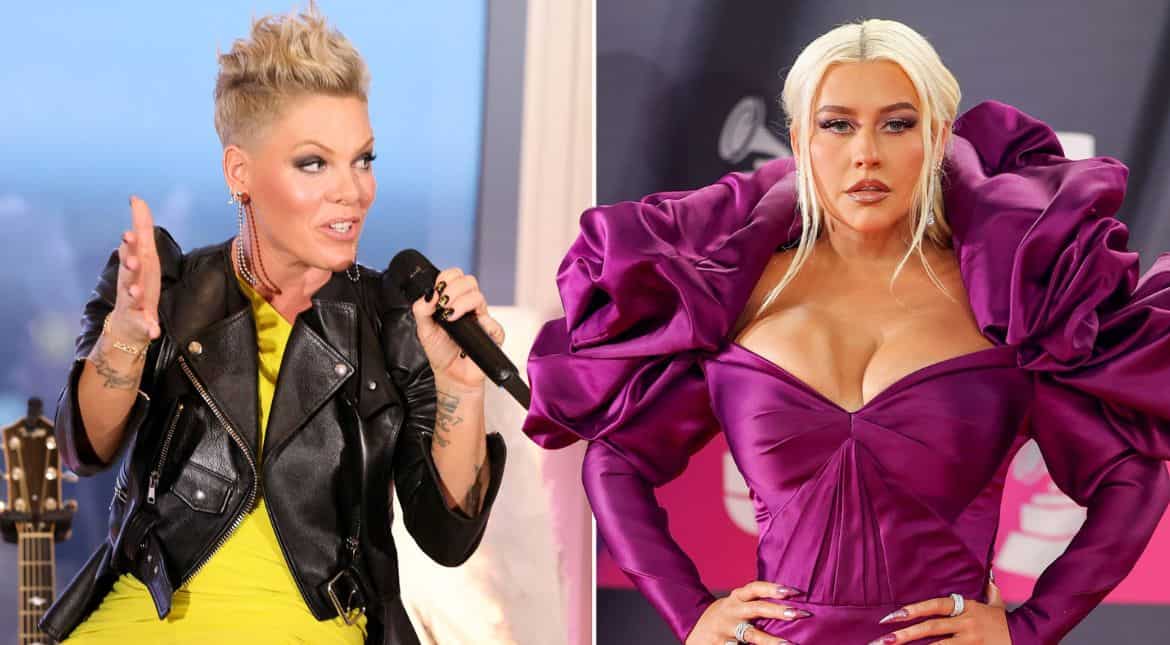 Pink responds to 'shading' Christina Aguilera claims: You all are nuts ...