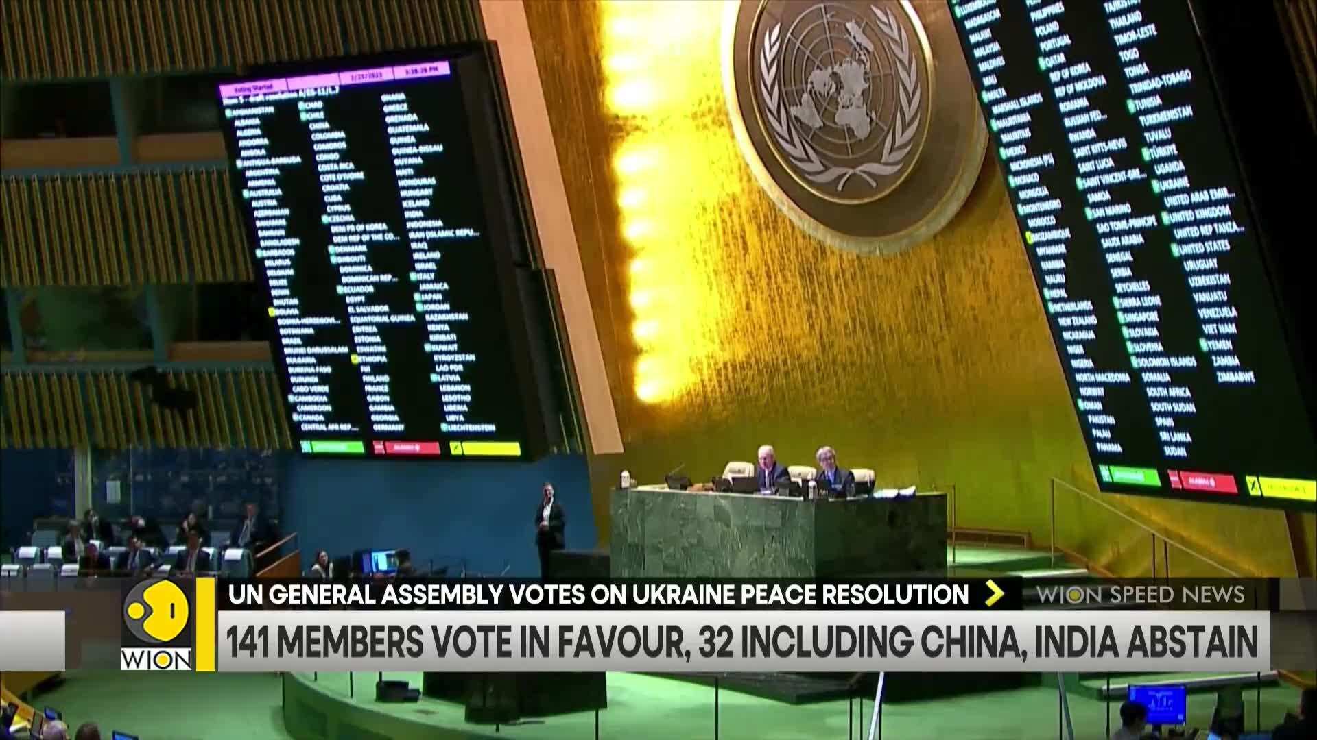 WION Speed News: UN General Assembly votes on Ukraine peace resolution ...