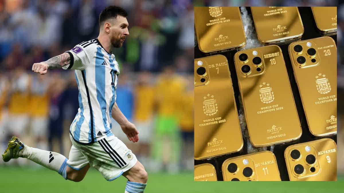 Lionel Messi gifts gold iPhones to his Argentina World Cup-winning ...