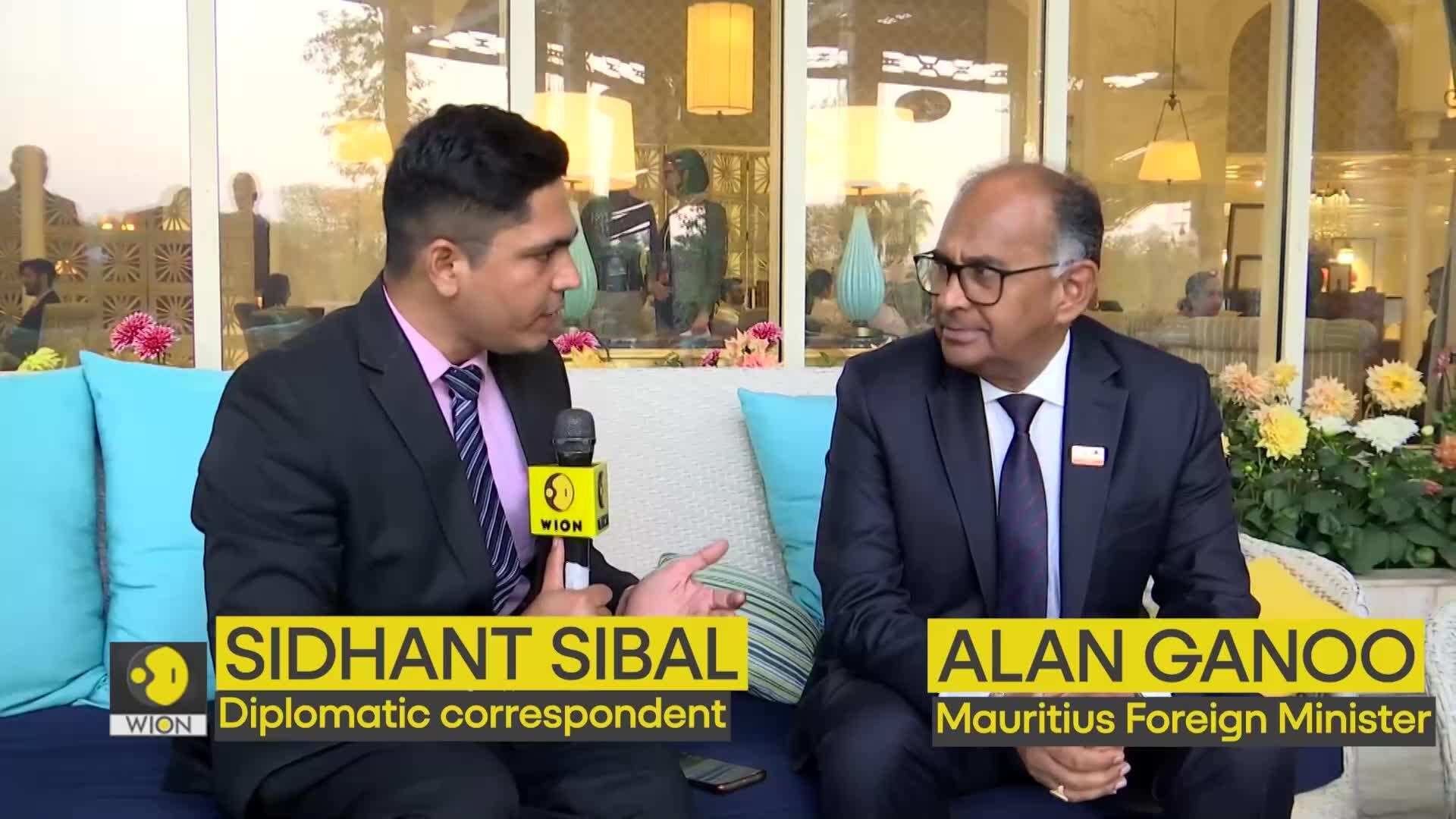 Mauritius Foreign Minister Alan Ganoo in a conversation with WION on ...