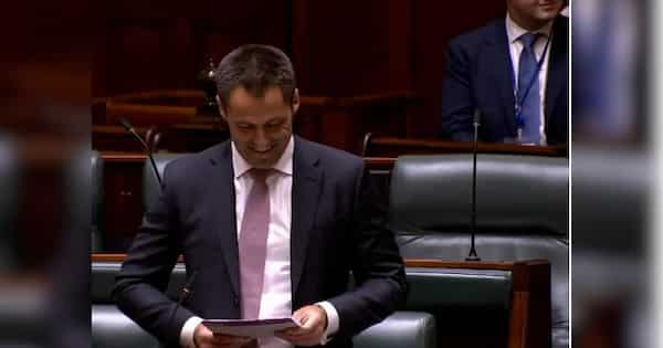 Australian MP Nathan Lambert proposes to partner in Parliament. Watch - Trending News