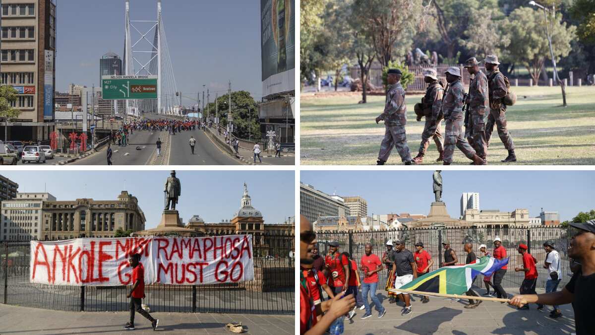 South African protesters demand President Rampahosa's resgination over ...