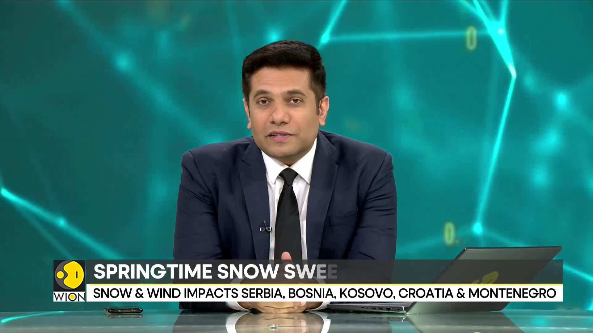 Heavy snow, strong winds sweep through western Balkans - World News