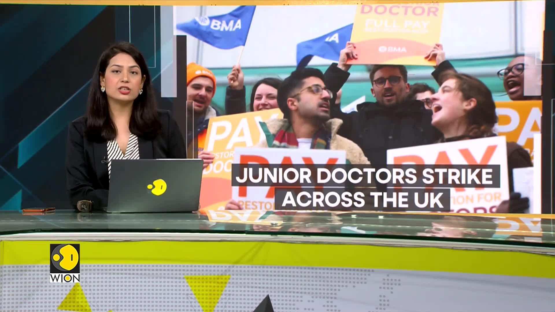 England's junior doctors stage four-day strike over pay - World News