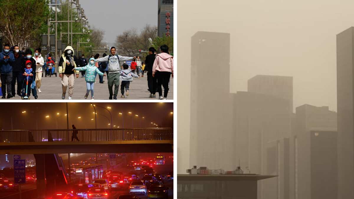 In pics | China: Sandstorm hit Beijing witnesses dangerous pollution ...