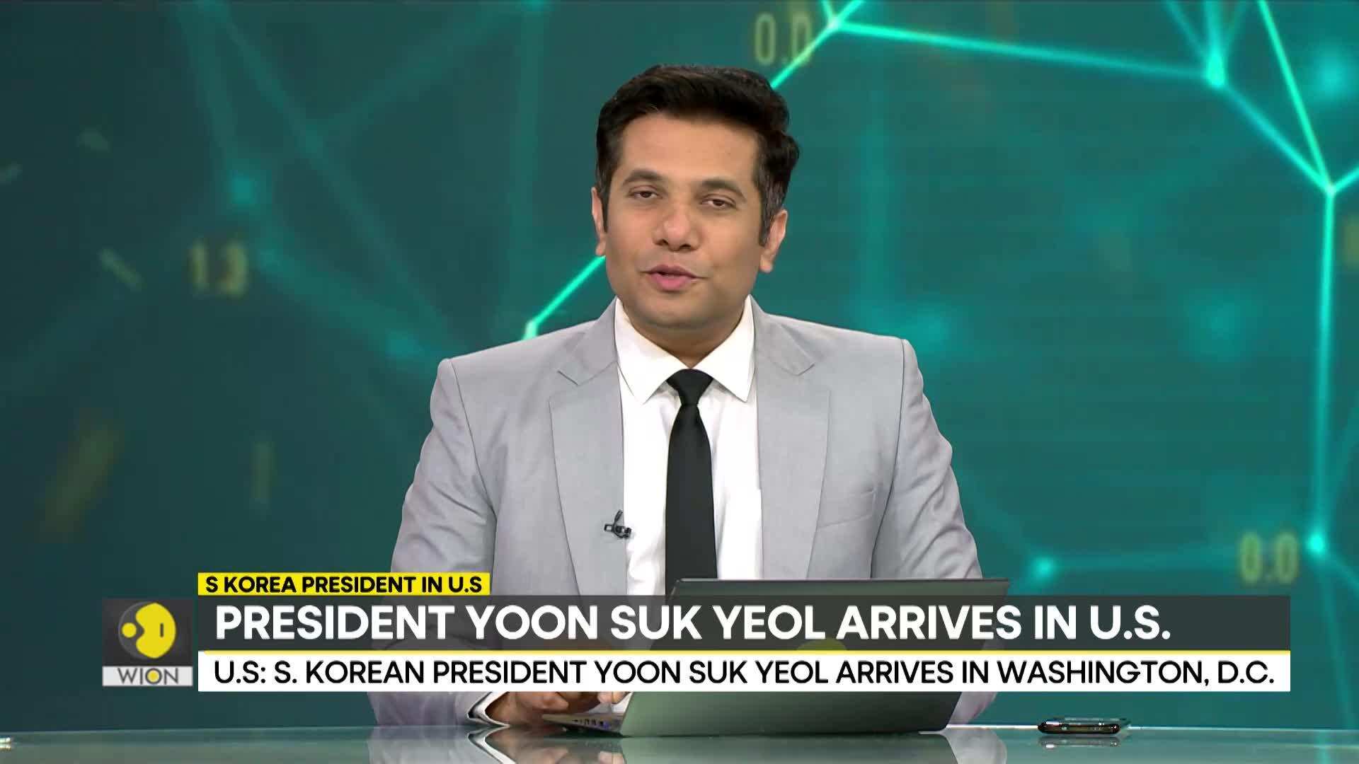 South Korean President Yoon Suk Yeol On 6 Day State Visit Arrives In
