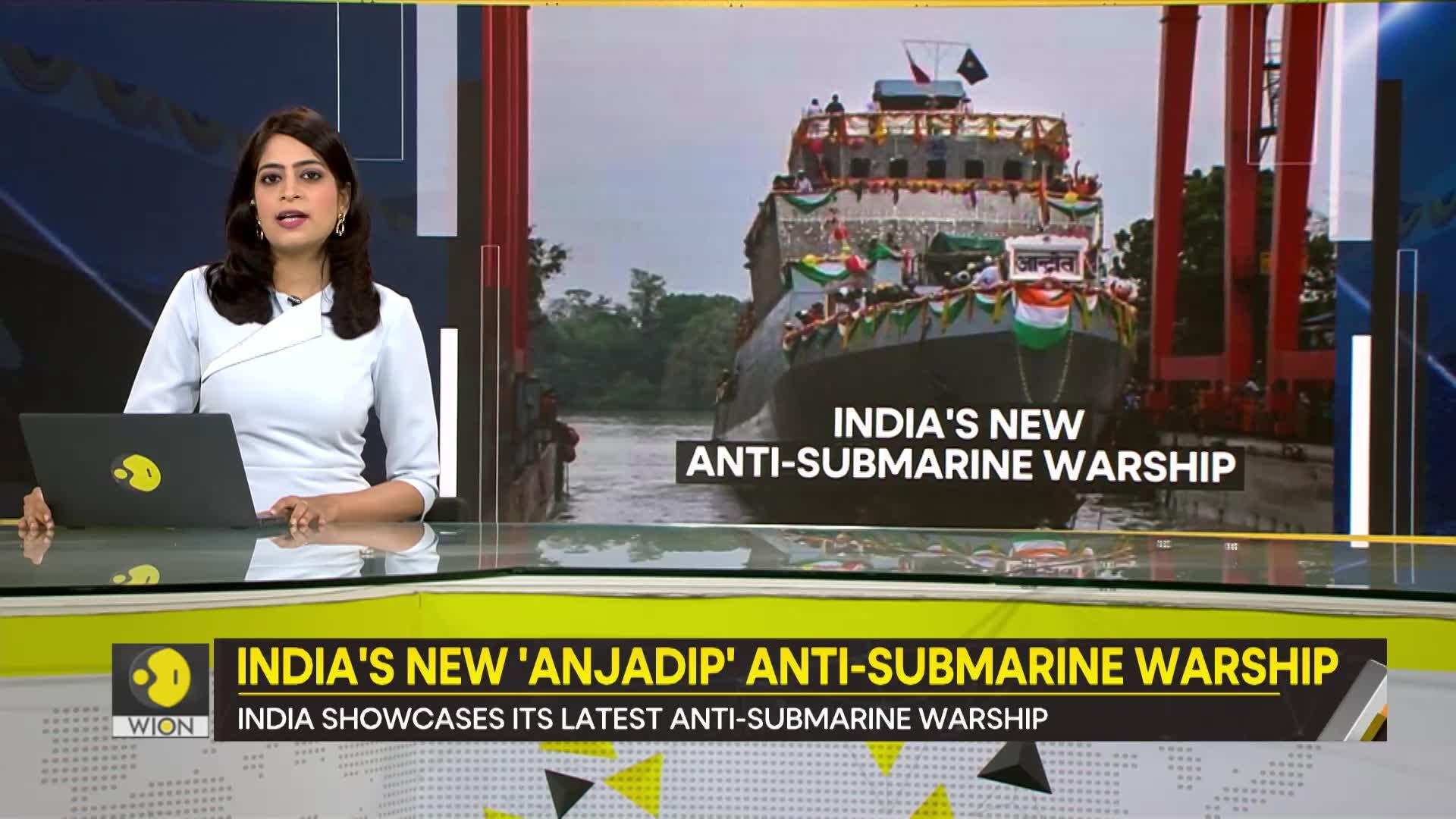 Gravitas: India showcases its new 'Anjadip' anti-submarine warship ...