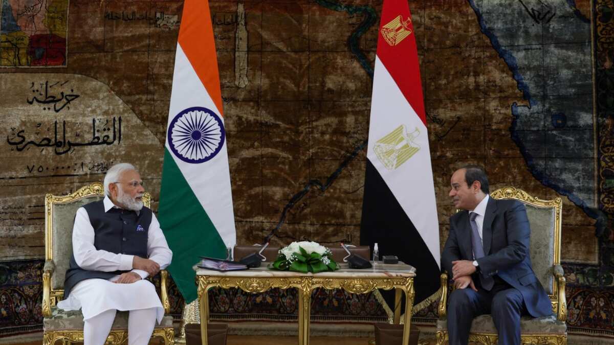 Indian PM Modi discusses defence, trade with Egyptian President Abdel ...
