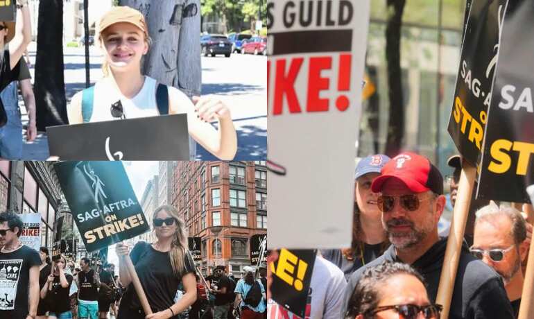 SAG-AFTRA strike: Mark Ruffalo, Joey King and other stars protest on ...
