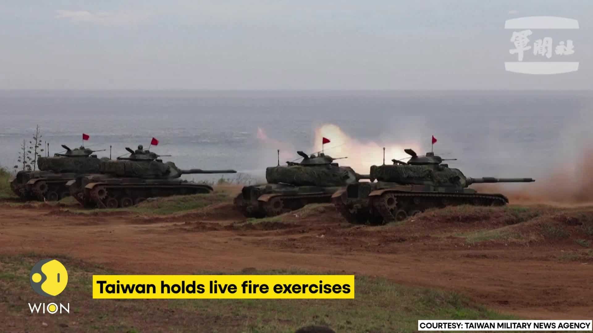 Taiwan holds live fire exercises with tanks, artillery as military drills continue - Edge News
