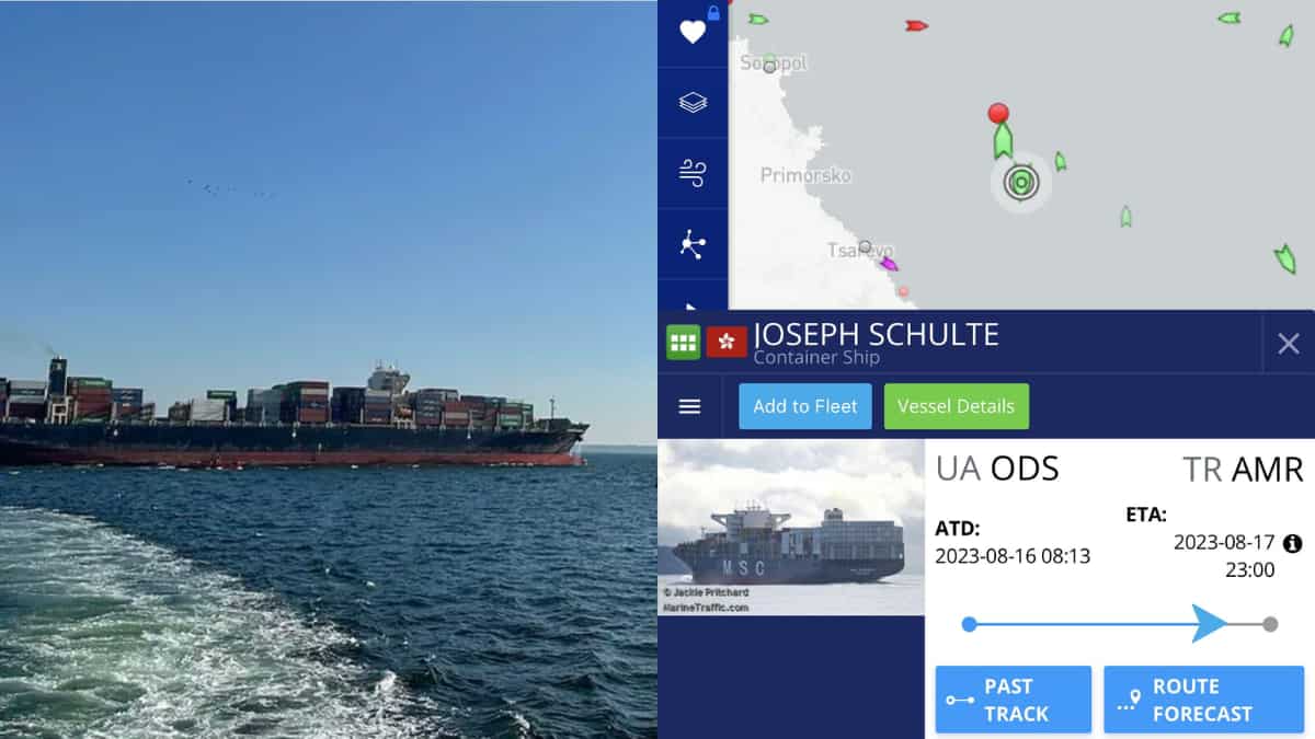 Joseph Schulte, the first Ukraine ship to challenge Russia's Black Sea ...