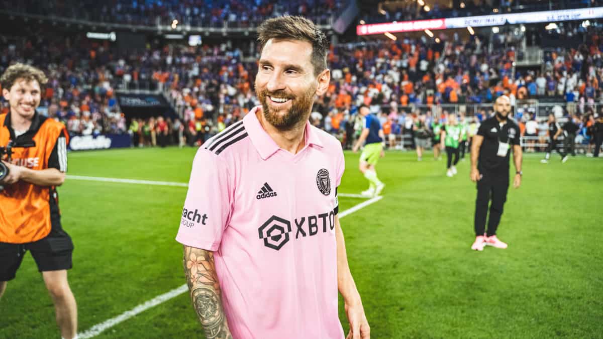 Football: Lionel Messi's debut goal for Inter Miami in Major League ...