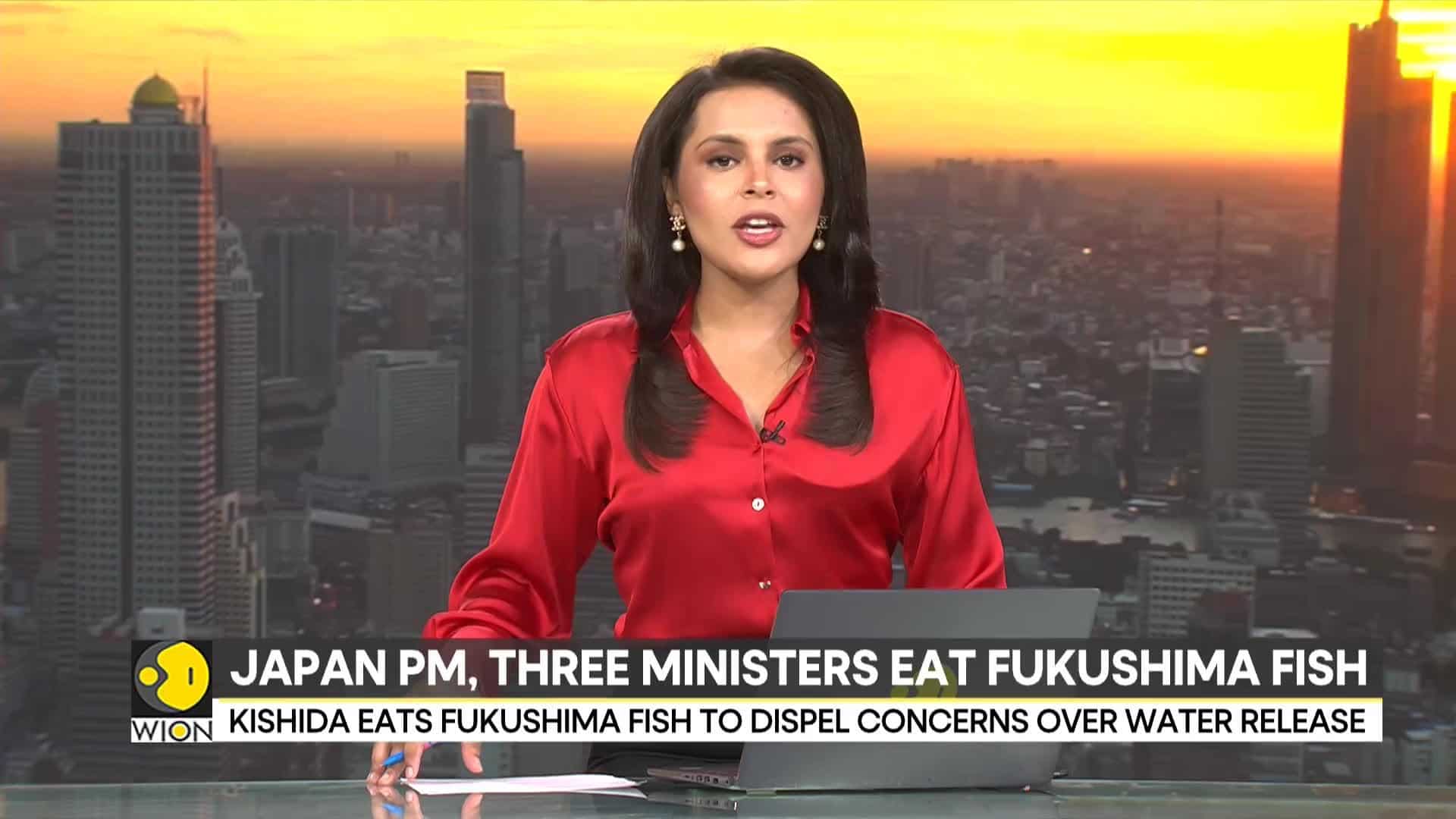 Japan: PM Kishida eats Fukushima fish to dispel concerns over water ...