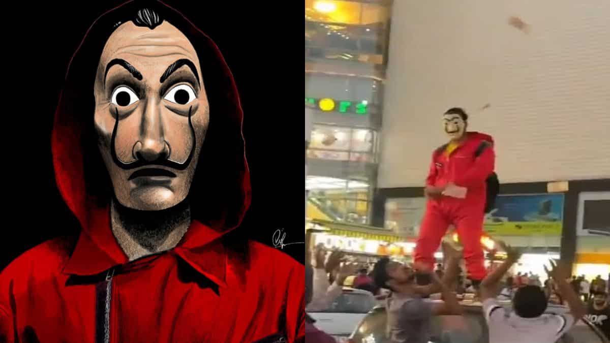 Viral video: Jaipur man attempts to recreate Money Heist scene atop his ...