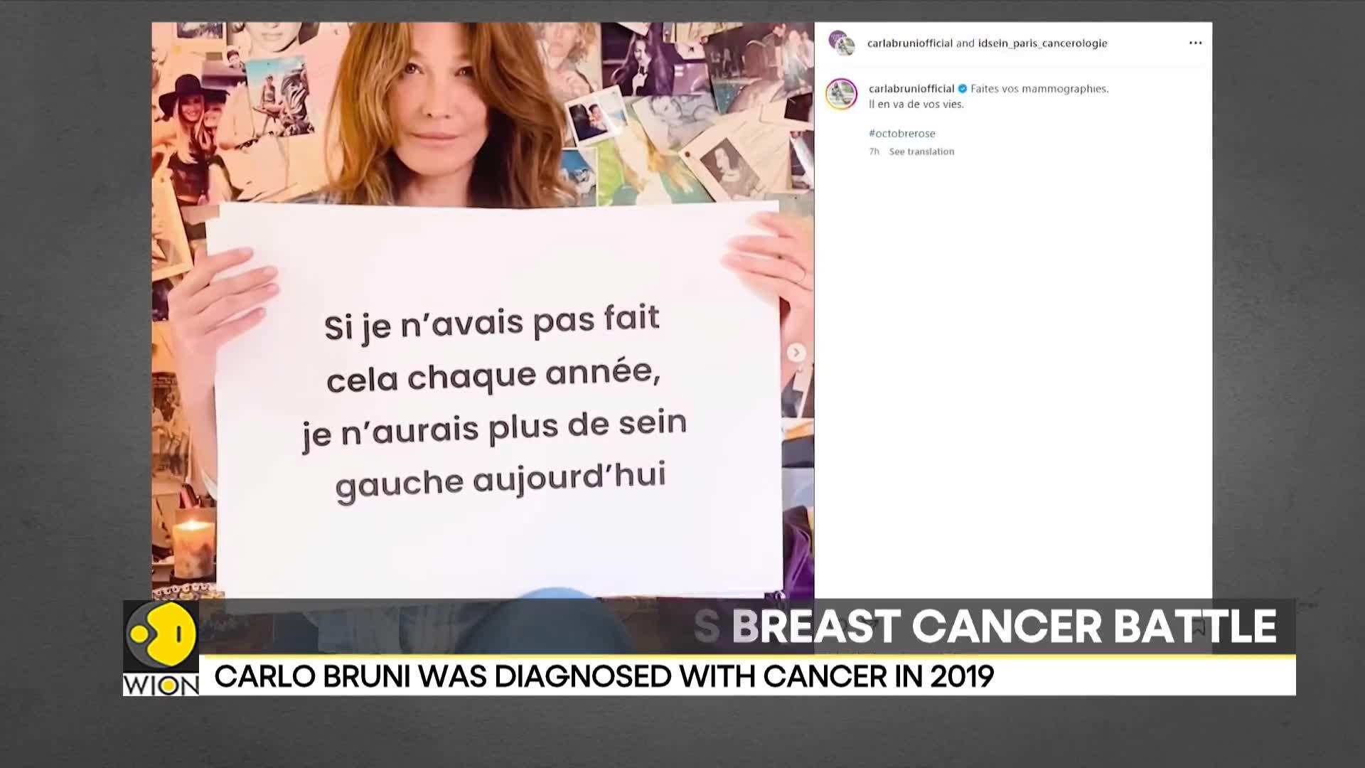 Carla Bruni talks about battling breast cancer - World News