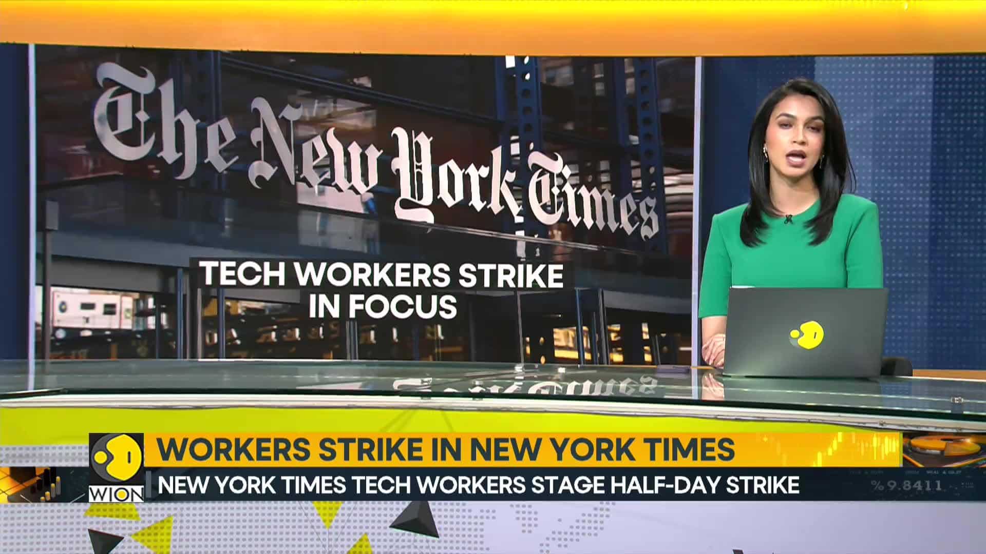 New York Times tech workers stage half-day strike | World Business ...