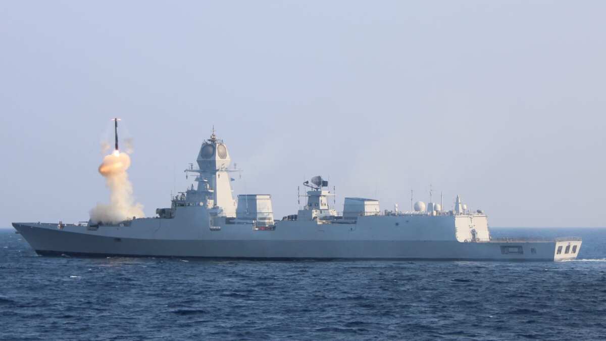 WATCH: Indian Navy's indigenous guided missile destroyer scores 'Bulls ...