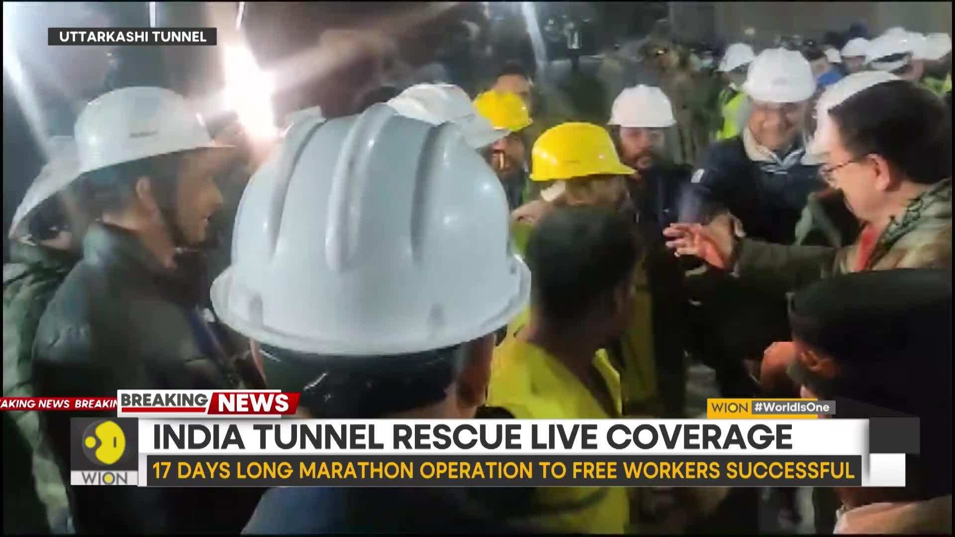Uttarakhand tunnel rescue: Rescuers start pulling out trapped workers ...