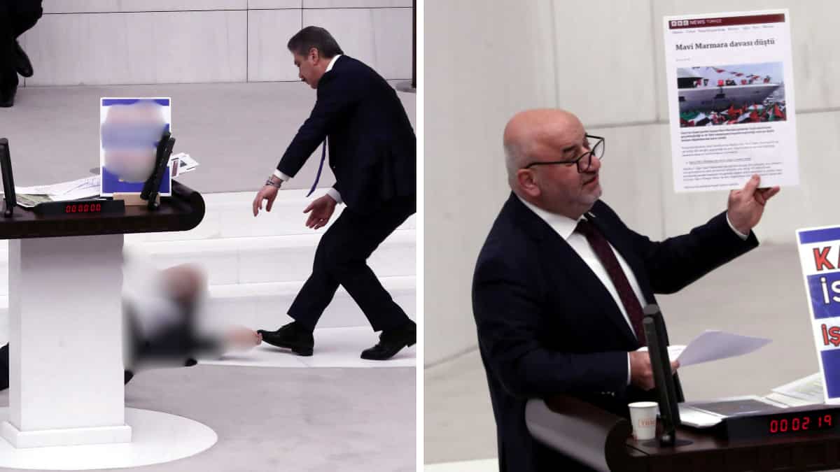 Turkish MP, who collapsed and suffered heart attack after saying ...