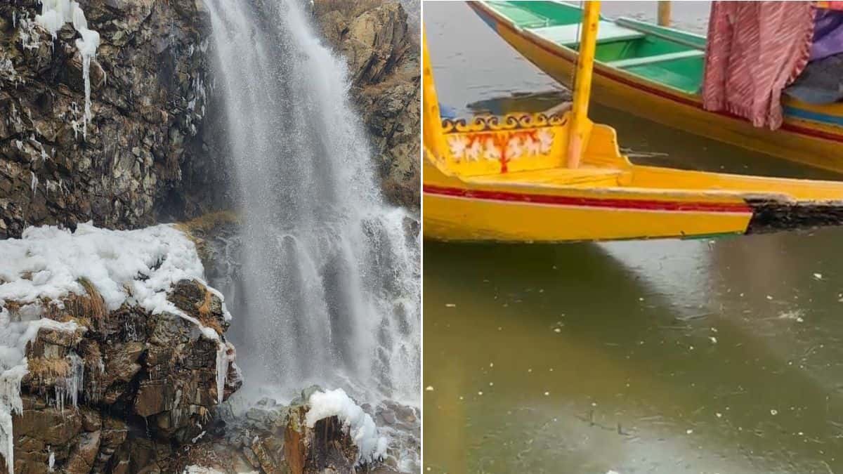 Extreme cold freezes Srinagar's Dal lake, turning it into a winter ...