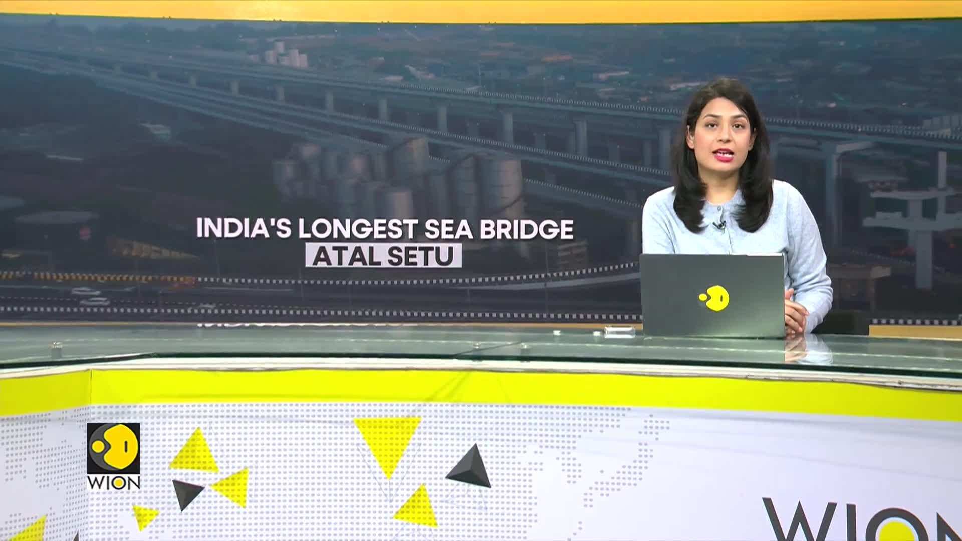 India Atal Setu: People stopping for selfies at India's longest bridge ...