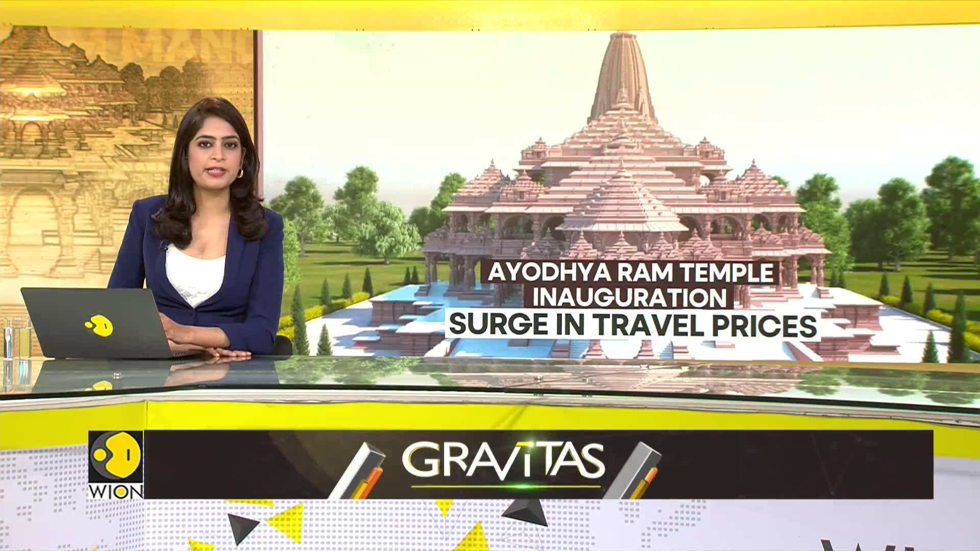 Gravitas | Ayodhya Ram Mandir consecration: Prices for flight tickets ...