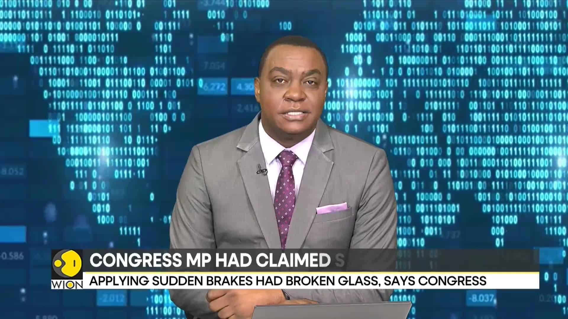 Applying sudden brakes had broken glass, says Congress - India News News