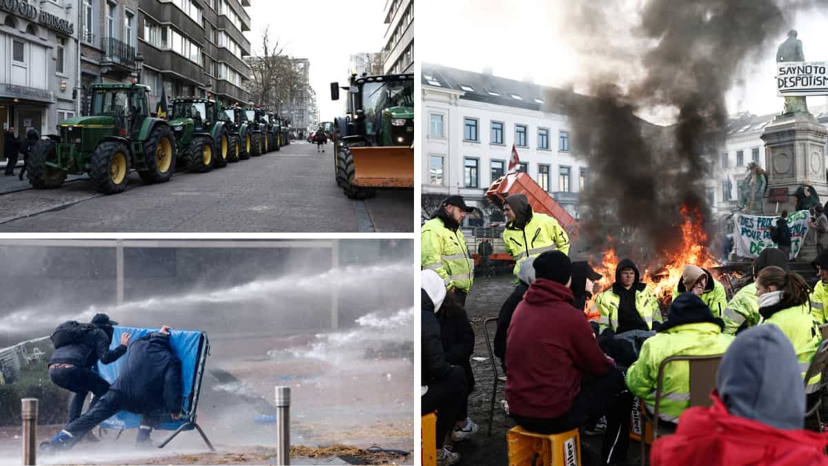 In pics | 'Fire and egg': Farmers' protest spread across Europe ...