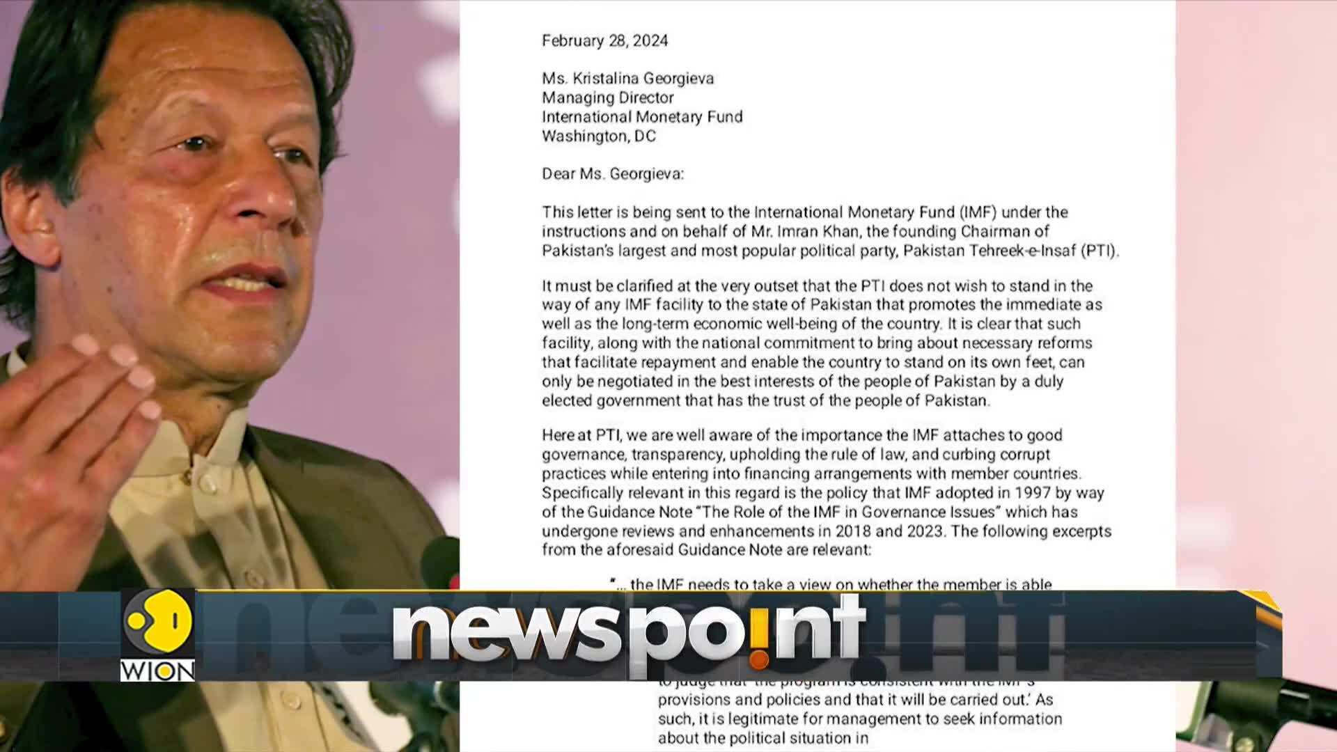 Pakistan: Jailed Imran Khan pens letter to IMF on eve of National ...