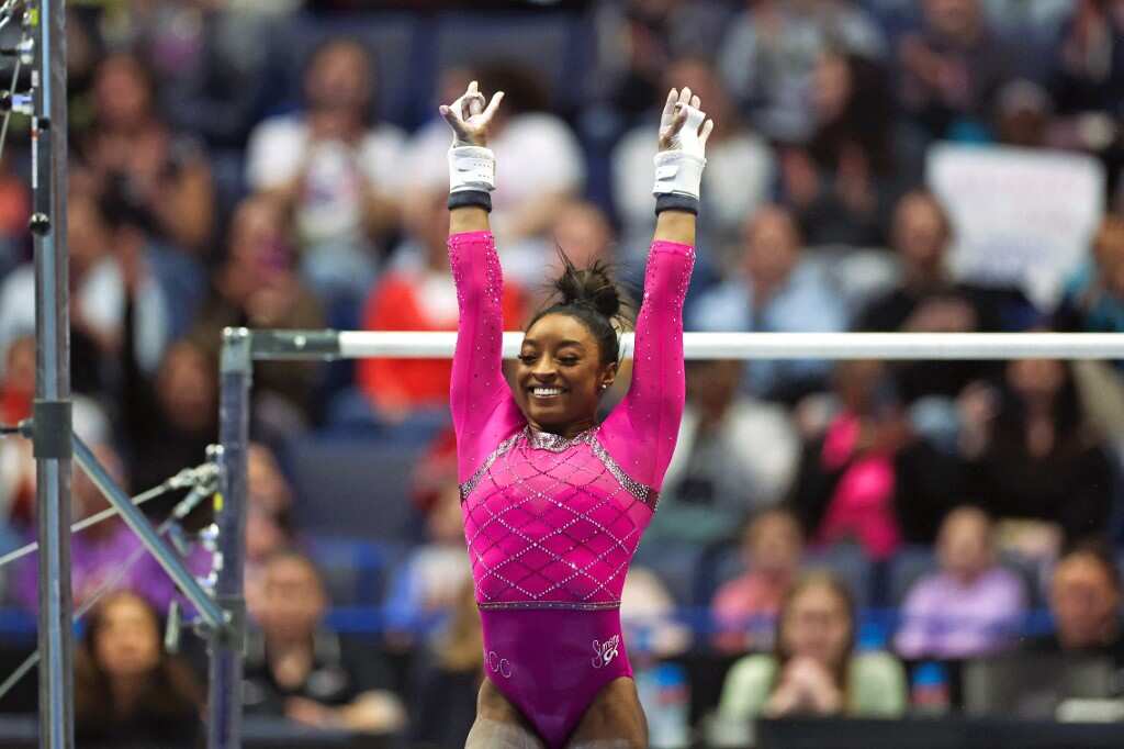 Simone Biles readies for Paris Games with dominant day one outing at US ...