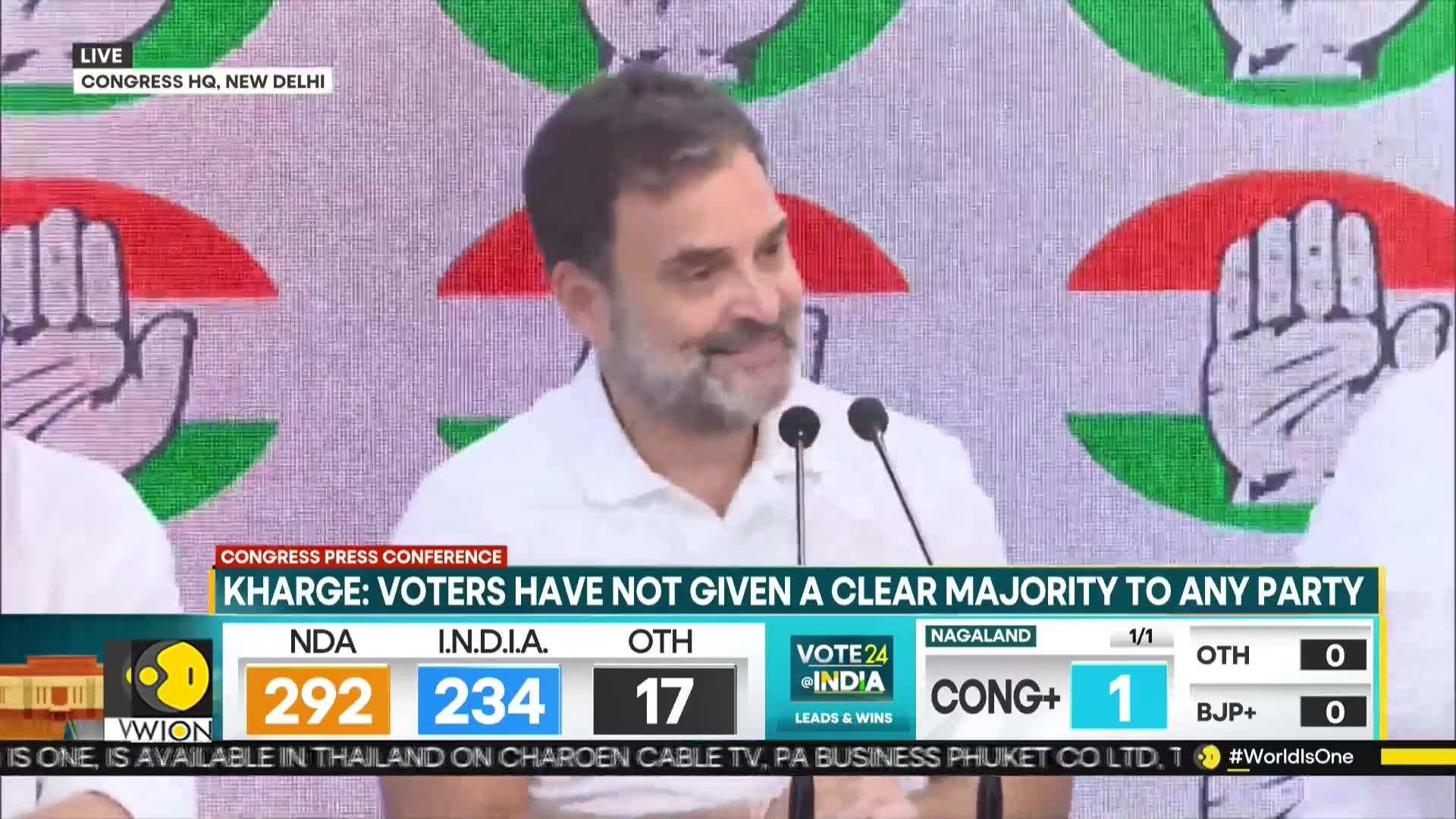 India Election Results: Rahul Gandhi lauds I.N.D.I.A. members for ...